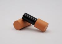 China Orange Rubber Soft Touch Empty Lip Balm Tubes BulkRound Frosted for sale