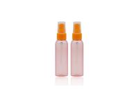 China 30ml Frosted Hot Pink Cosmetic Spray Bottle With Flat Shoulder for sale