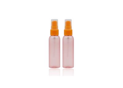 China 30ml Frosted Hot Pink Cosmetic Spray Bottle With Flat Shoulder for sale