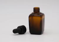 China Latex Rubber 30Ml Dropper Glass Amber Glass Essential Oil Bottle for sale