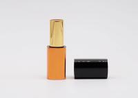 China 3.5g Square Fancy Orange Lip Balm Container Tube Bulk for sale