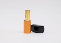 China 3.5g Square Fancy Orange Lip Balm Container Tube Bulk for sale