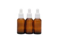China Cylinder 50ml Amber Glass 30ml 	Essential Oil Bottle for sale