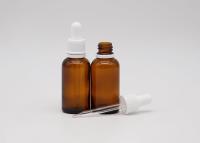 China Cylinder 50ml Amber Glass 30ml 	Essential Oil Bottle for sale