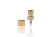China Aluminium Plastic FEA20 Gold Crimp Perfume Spray Pump With Collar for sale