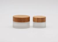 China Frosted Glass 50g Empty Cosmetic Cream Containers for sale