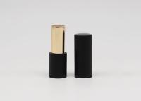 China SGS Black Gold Cylinder Lipstick Containers Bulk For Cosmetics for sale
