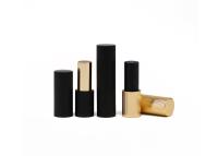China SGS Black Gold Cylinder Lipstick Containers Bulk For Cosmetics for sale