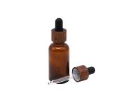 China 15Ml Pretty Bamboo Dropper Essential Oil Bottle , Empty Glass Oil Bottles for sale