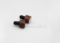 China 15Ml Pretty Bamboo Dropper Essential Oil Bottle , Empty Glass Oil Bottles for sale
