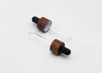 China 15Ml Pretty Bamboo Dropper Essential Oil Bottle , Empty Glass Oil Bottles for sale
