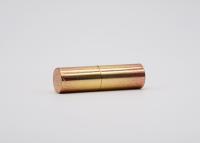 China Screen Printed Gold Aluminum Empty Lipstick Tube , ABS  Aluminum Lip Balm Tubes for sale
