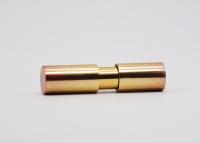 China Screen Printed Gold Aluminum Empty Lipstick Tube , ABS  Aluminum Lip Balm Tubes for sale