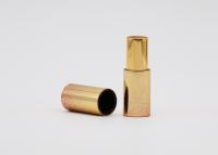 China Screen Printed Gold Aluminum Empty Lipstick Tube , ABS  Aluminum Lip Balm Tubes for sale