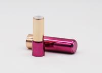 China Gradient Rose Red Plastic Snap On 3.5g Refillable Lip Balm Tube for sale