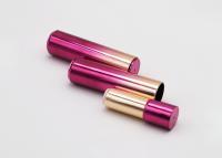China Gradient Rose Red Plastic Snap On 3.5g Refillable Lip Balm Tube for sale
