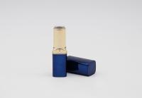 China Shiny Blue Empty Lipstick Tube Hot Stamping Surface Treatment for sale