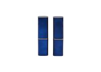 China Shiny Blue Empty Lipstick Tube Hot Stamping Surface Treatment for sale