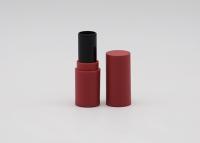 China Plastic Plum Color Cylinderical Lip Balm Container Tube for sale