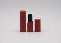 China Plastic Plum Color Cylinderical Lip Balm Container Tube for sale