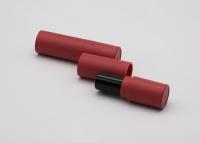 China Plastic Plum Color Cylinderical Lip Balm Container Tube for sale