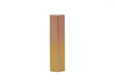 China Gold Square Vintage Metal Aluminum Lip Balm Tube  Bulk for sale