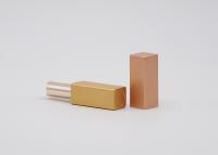 China Gold Square Vintage Metal Aluminum Lip Balm Tube  Bulk for sale