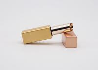 China Gold Square Vintage Metal Aluminum Lip Balm Tube  Bulk for sale