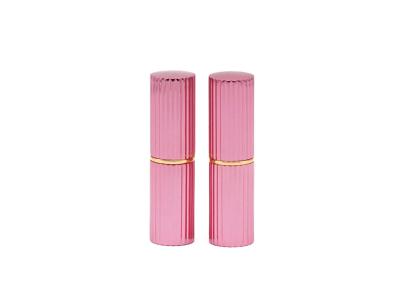 China Threaded Pink Aluminum Bulk Packaging Empty Lipstick Tube for sale