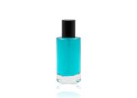 China Round Refillable 50ml Cosmetic Packaging Glass Bottle FEA15 for sale