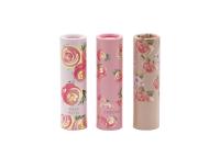 China 3.5g Eco Friendly Paper Lipstick Tubes With Flower Pattern for sale
