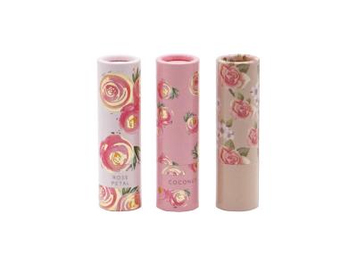 China 3.5g Eco Friendly Paper Lipstick Tubes With Flower Pattern for sale