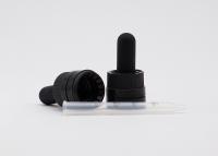 China 18mm Smooth Surface Matte Black Child Proof Dropper  Aluminum Closure for sale