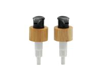 China 24/410 Bamboo Covered Lotion Pump Dispenser 2cc Dosage for sale