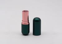 China Oval Shape Dark Green Magnetic Empty Lip Balm Tubes for sale