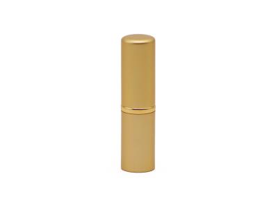 China Antique 3.5g Snap Open Matte Gold Lipstick Tube Container Bulk for sale
