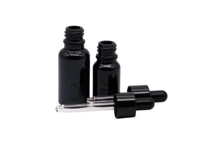 China Custom Empty 30ml Essential Oil Diffuser Bottles Black Lid for sale