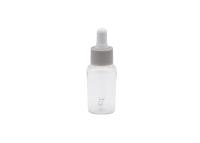 China 20ml 30ml 50ml Cylinder Plastic Cosmetic Dropper Bottle Grey Personal Care for sale