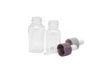 China 20ml 30ml 50ml Cylinder Plastic Cosmetic Dropper Bottle Grey Personal Care for sale