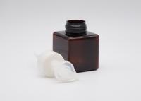 China Empty 250ml Square Plastic Lotion Bottle Transparent Amber Lotion Bottle for sale
