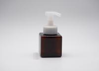 China Empty 250ml Square Plastic Lotion Bottle Transparent Amber Lotion Bottle for sale