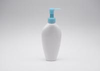 China 200ml White And Transparent Plastic Spray Lotion Bottle With Blue Pump for sale