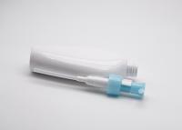 China 200ml White And Transparent Plastic Spray Lotion Bottle With Blue Pump for sale