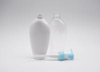 China 200ml White And Transparent Plastic Spray Lotion Bottle With Blue Pump for sale