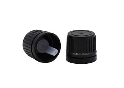 China 18mm 20mm Black Plastic Tamper Evident Screw Cap For Bottles for sale
