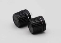 China 18mm 20mm Black Plastic Tamper Evident Screw Cap For Bottles for sale