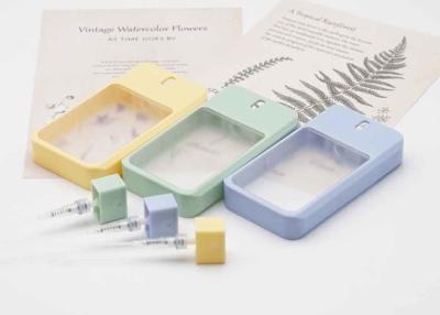 China 38ml Yellow Transparent Plastic Perfume Atomizer Bottle Credit Card Shape for sale