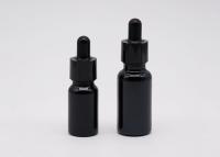 China Black Cylinder Glass Dropper Bottles Vial 30Ml With Dropper Customers Logo for sale