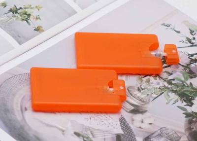 China Perfume Atomizer 20ml Plastic Fine Mist Spray Bottle Orange Clear Color for sale