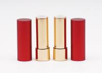 China Red Case With Gold Bottom 3.5g Aluminum Lipstick Tube Empty Lipstick Tube Manufacturer for sale